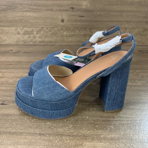wild fable | Shoes | Wild Fable Womens Alessia Platform Heels Blue Size ...